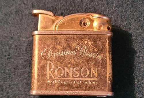 Редкая коллекционная газовая зажигалка ronson USA