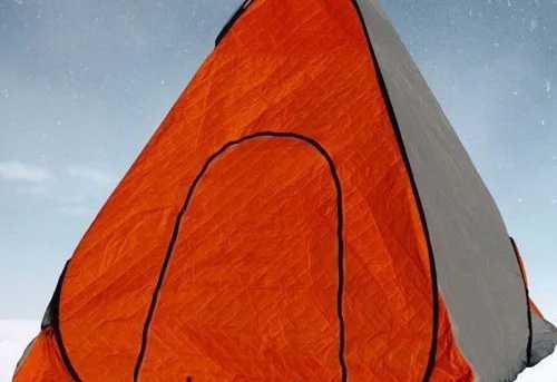 Палатка зимняя автомат утеплённый бело-оранжевый