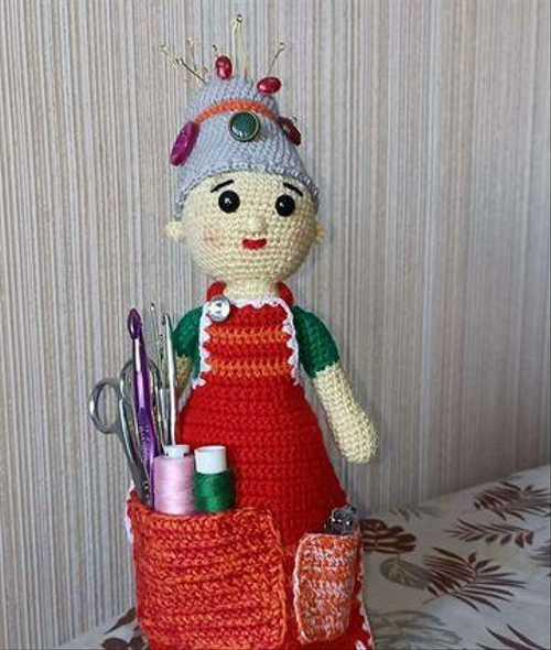 Вязаная игольница