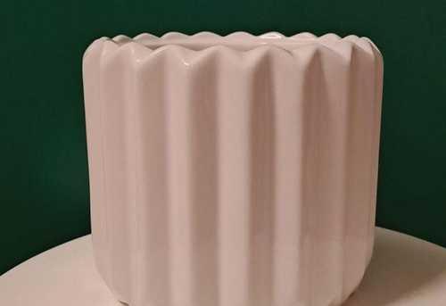 Банка/ваза керамическая цвет белый 900 мл