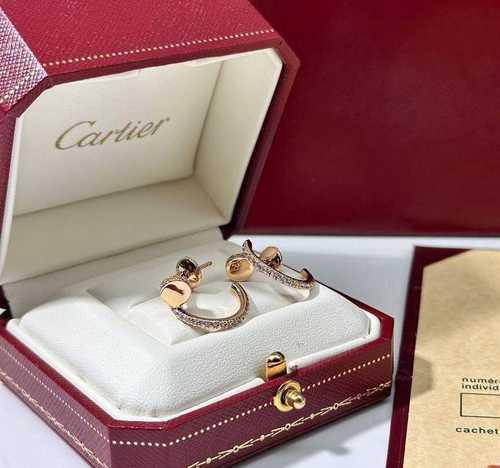 Серьги Cartier золотые