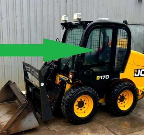 Стекло Jcb 1110 Т / Jcb Robot 160/180/190/220 дверное левое без выреза под форточку (закаленное)