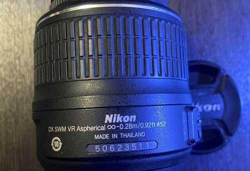 Объектив nikon AF-S Nikkor 18-55 mm 1:3.5-5.6 G