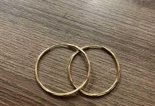 Золотые серьги кольца