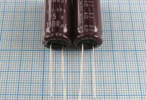 1800uF 25v 25v1800uF 13x25 125C GPA - Электролитич