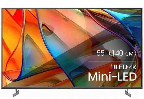 Телевизор Hisense 55" 55U6KQ 4K Ultra HD, темно-се