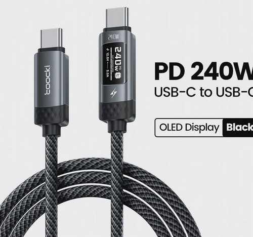 Toocki X111 240 Вт USB C-кабель для быстрой зарядки PD3.1 oled-кабель с цифровым дисплеем типа C к т