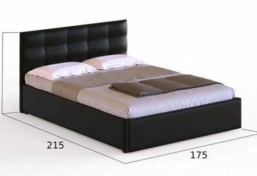 Кровать двухспальная черная