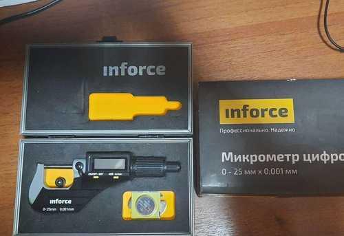 Inforce Микрометр цифровой 0-25мм/0-1"*0.001мм