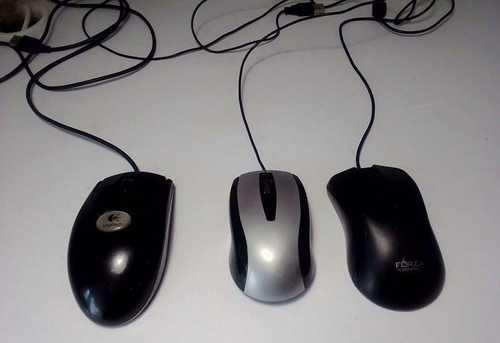 3 компьютерных мышки