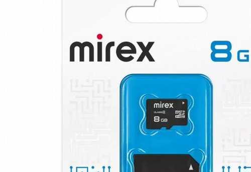 Карта памяти microsdhc 8Gb Mirex, Class4, с адапте