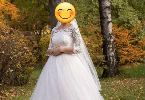 Свадебное платье 40 44 пышное