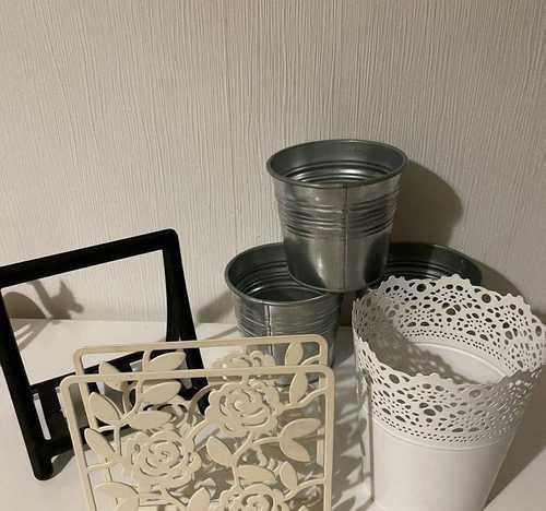 Товары IKEA кашпо и салфетницы