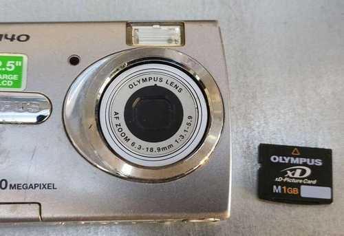 Компактный фотоаппарат olympus fe-140 + XD 1Gb