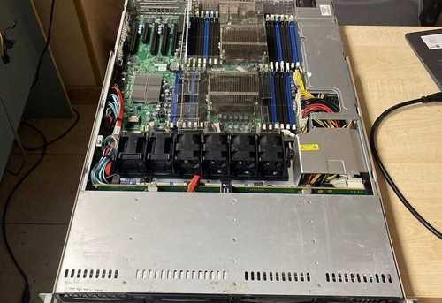 Сервер X9DRI-LN4F+ + E5-2620v2*2 + 32gb 1866MHz