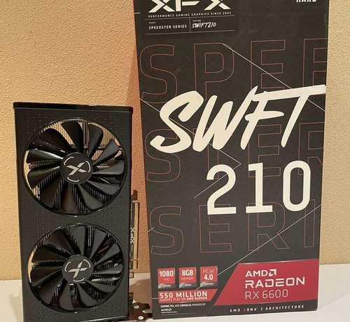 Видеокарта RX6600 8 Gb XFX speedster swft 210