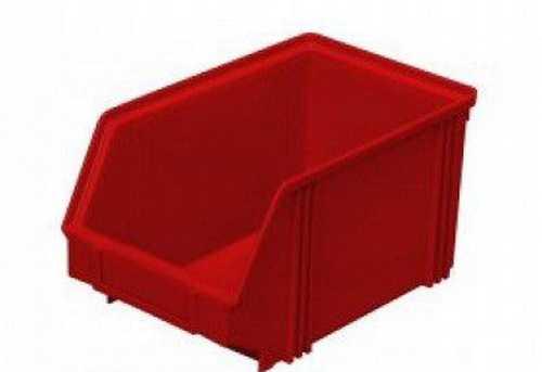 Пластиковый ящик 250x148x130 красный (арт. 7967)