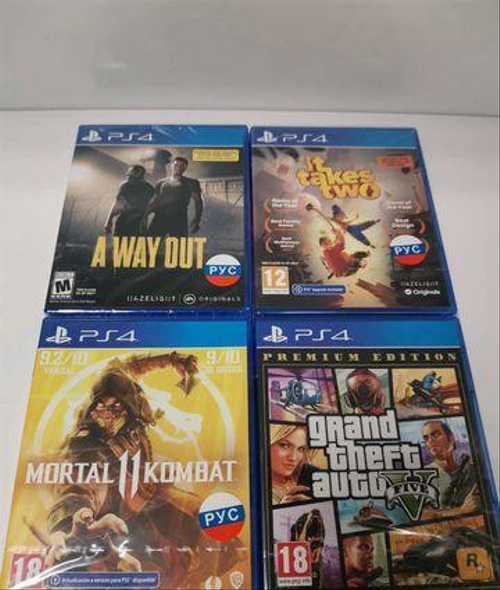 MK 11, GTA 5, A Way out, IT tskes two PS 4