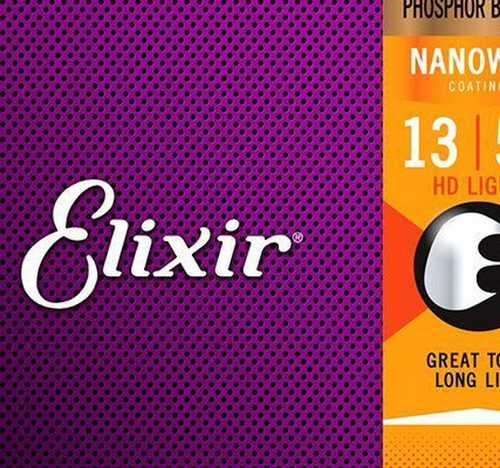 Elixir 16182 nanoweb комплект струн для акустичес