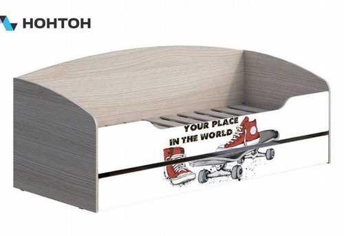 Кровать с ящиком Мийа-3А 0.8 м ясень шимо светлый