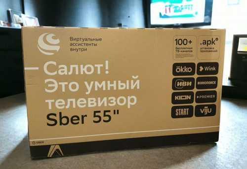 Новый умный телевизор 55" 4К Sber Wi-FI