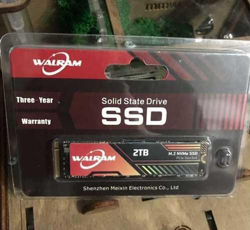 Новый ssd m2 nvme walram 2tb