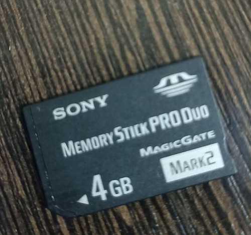 Карта памяти memory stick pro duo Sony 4 gb