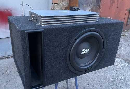 Сабвуфер AMP 12” + усилитель Kicx QS 1.900