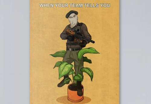 Интерьерная картина "Go to plant" CS GO