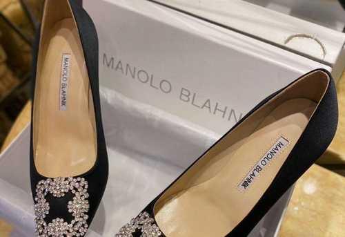 Вечерние туфли manolo blahnik, новые, премиум