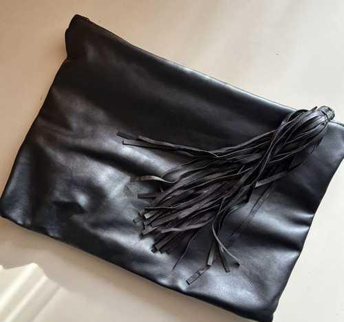 Клатч zara кожаный