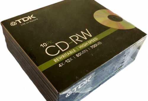 Диски cd rw 10шт