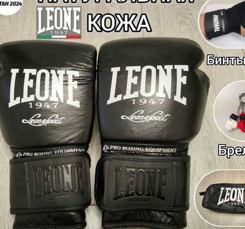 Боксерские перчатки Leon 12, 16oz кожа