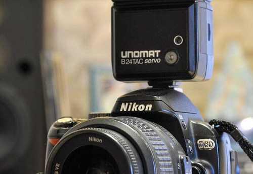 Nikon D60 со вспышкой