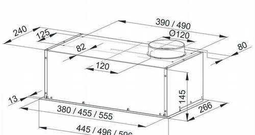 Встраиваемая вытяжка weissgauff Alpha 50 PB WH, уп