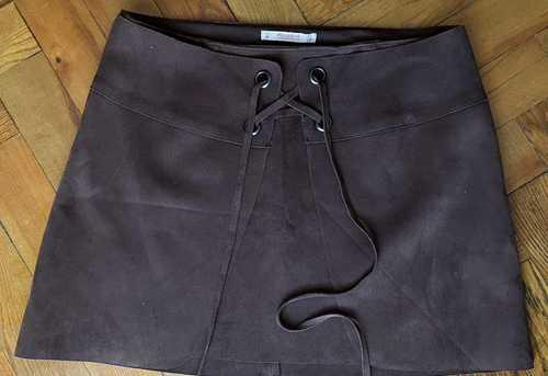 Замшевая юбка pull&bear m