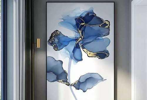 Популярные интерьерные картины с синими цветами
