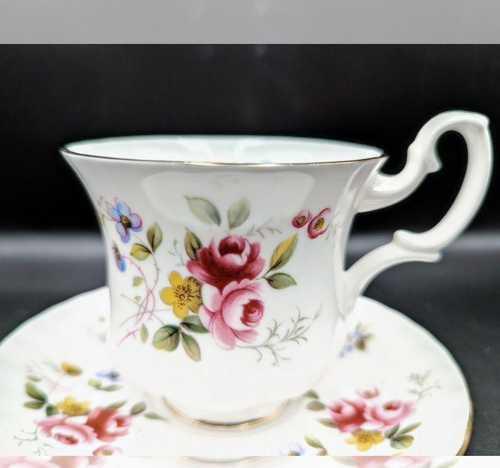 Кофейная пара Royal Albert Tenderness винтаж