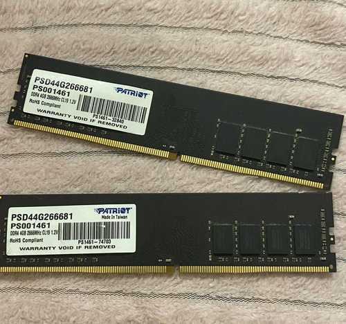 Оперативная память ddr4 4gb 2666 patriot