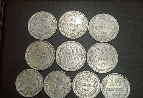 Лот серебряных монет СССР