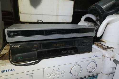 Видеомагнитофон VHS Funai и DVD LG (на запчасти)