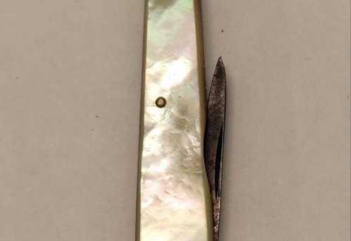 Старинный перламутровый складной ножик