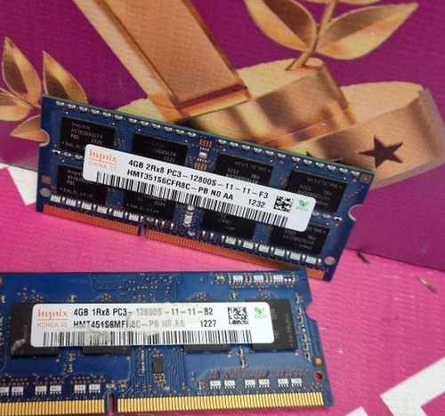 Оперативная память для ноутбука DDR3 4GB Hynix 1Rx