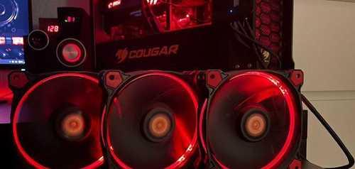 Вентиляторы Thermaltake Riing 12 LED+Хаб Deepcool