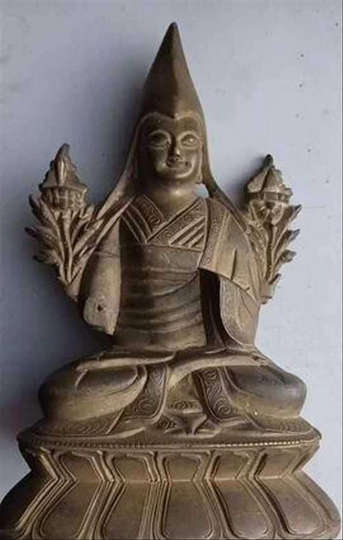 Будда цонкап святой тибет начало19В бронз19см(оцен