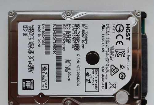 Hdd 2.5 1tb SATA 7200rpm