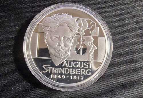 Швеция 20 экю 1996 серебро «август стриндберг»