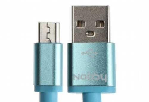 Дата-кабель Nobby Practic microUSB 2А Синий (1 м