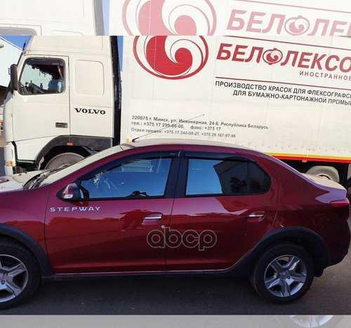 Дефлекторы окон Vinguru Renault Logan II 2014- сед