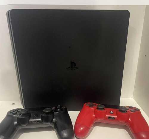 Sony playstation 4 ps4 slim 2 геймпада